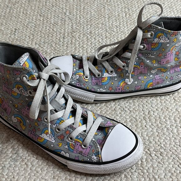 Converse | Shoes | Converse All Star Little Girls Size 3 Castle Rainbow ...